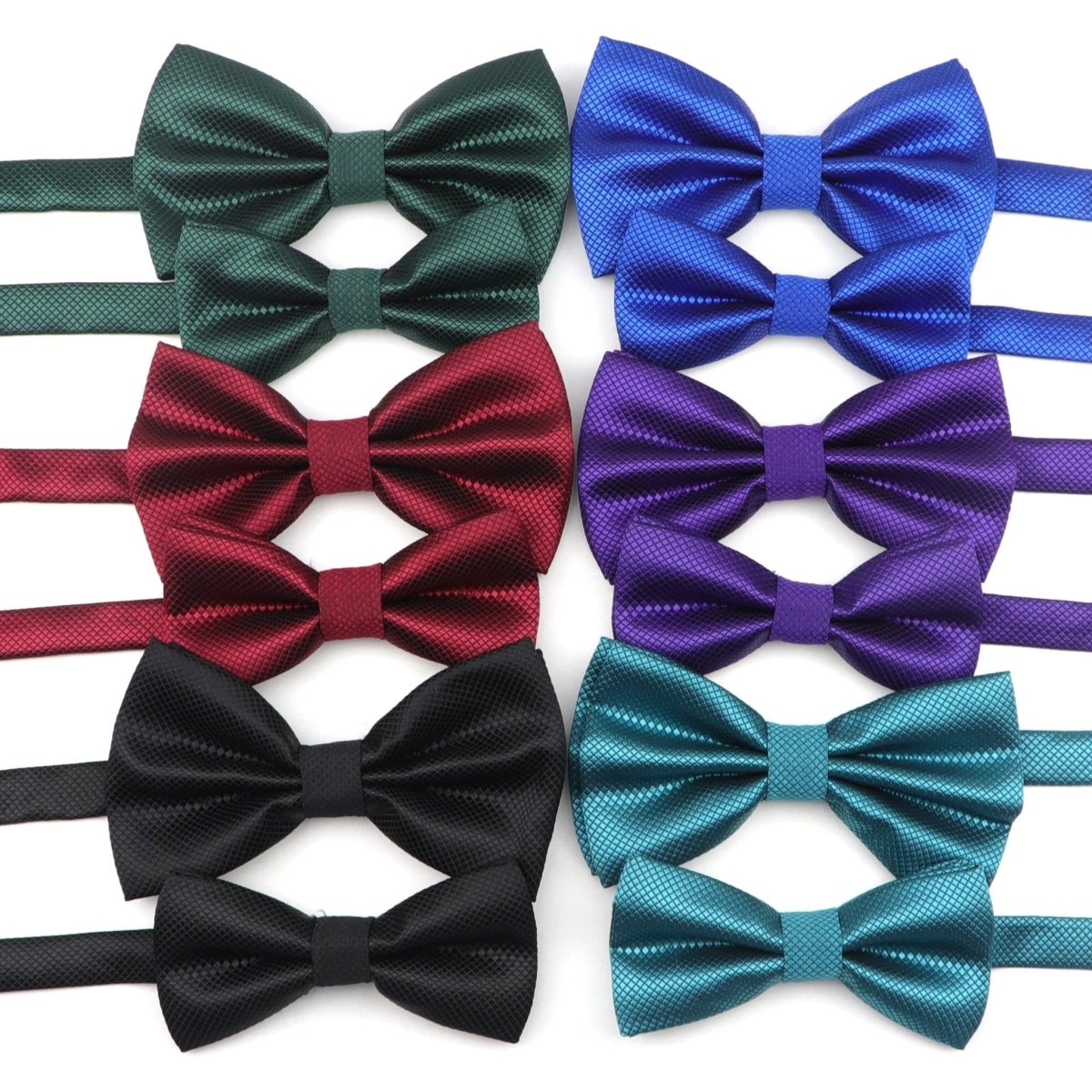 ZONFAZ Solid Color Silk Bowtie for Adult Child 2 Sizes